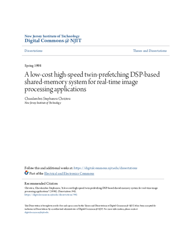 (PDF) A low-cost high-speed twin-prefetching DSP-based shared- memory system for real-time image ...