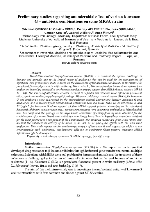 (PDF) Preliminary studies regarding antimicrobial effect of various kuwanon G - antibiotic ...