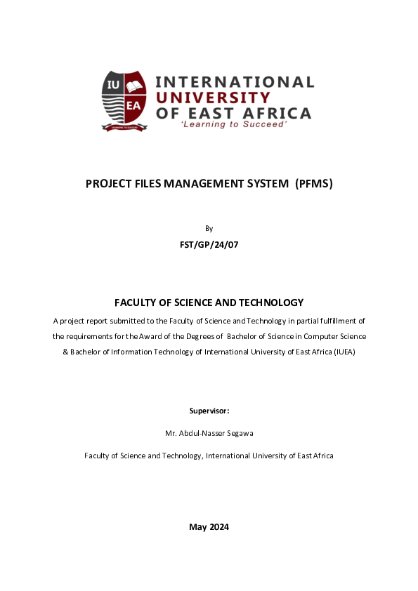 (PDF) PROJECT FILES MANAGEMENT SYSTEM (PFMS)