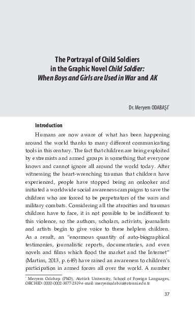 (PDF) The Portrayal of Child Soldiers in the Graphic Novel Child ...