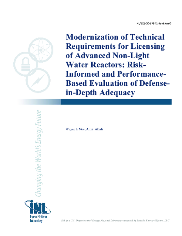 (PDF) Modernization of Technical Requirements for Licensing of Advanced ...