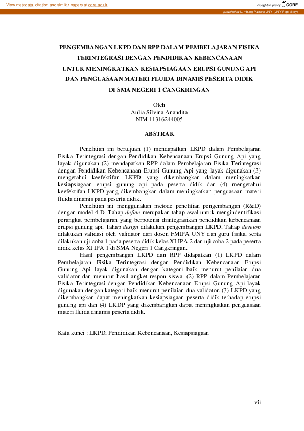 (PDF) Pengembangan LKPD Dan RPP Dalam Pembelajaran Fisika Terintegrasi Dengan Pendidikan ...