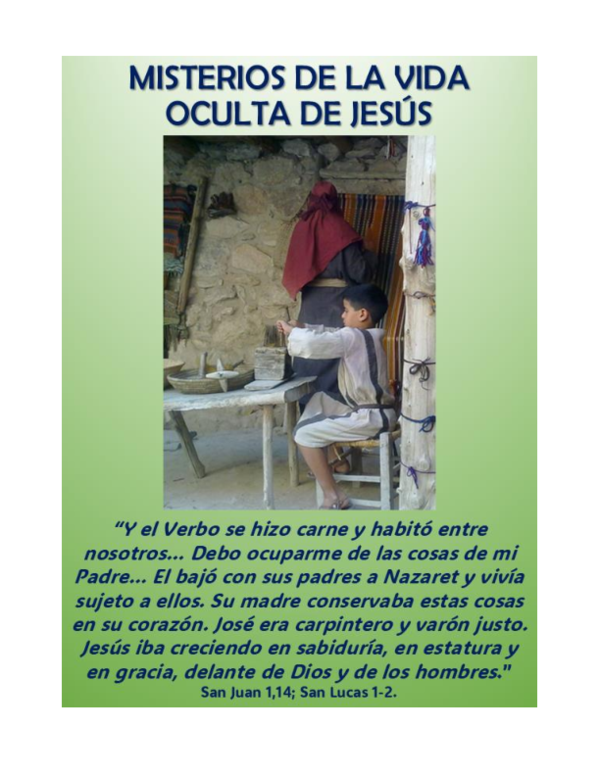 Pdf Misterios De La Vida Oculta De Jesús En Nazaret