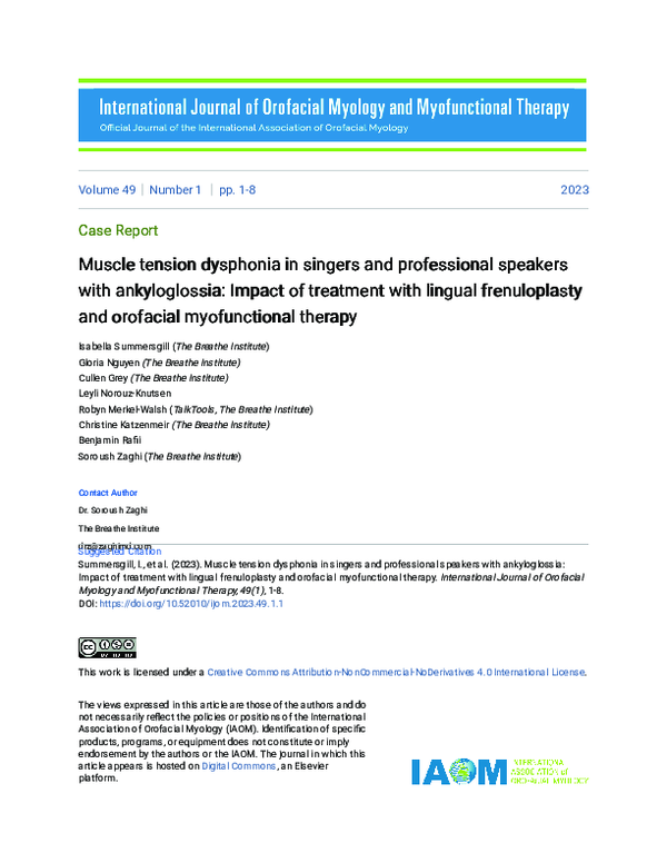 (PDF) Muscle Tension Dysphonia in Singers and Professional Speakers ...