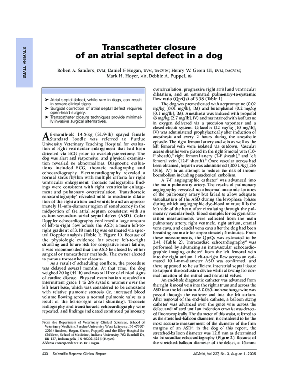 (PDF) Trans-catheter closure of atrial septal defect: Balloon sizing or ...