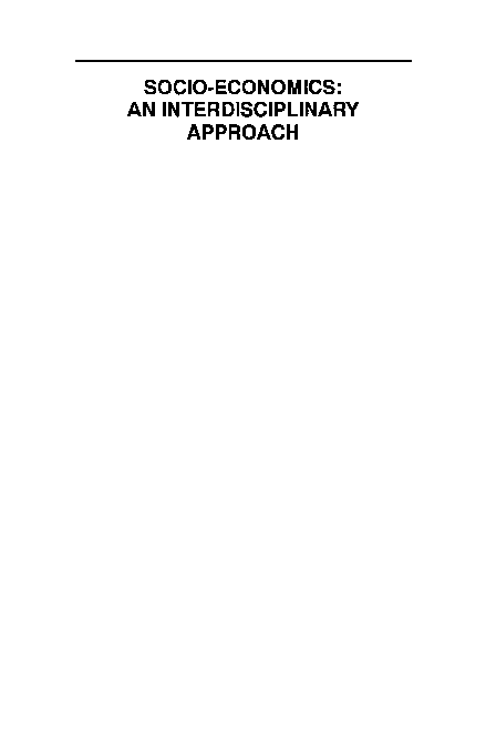 (PDF) Socio-Economics: An Interdisciplinary Approach