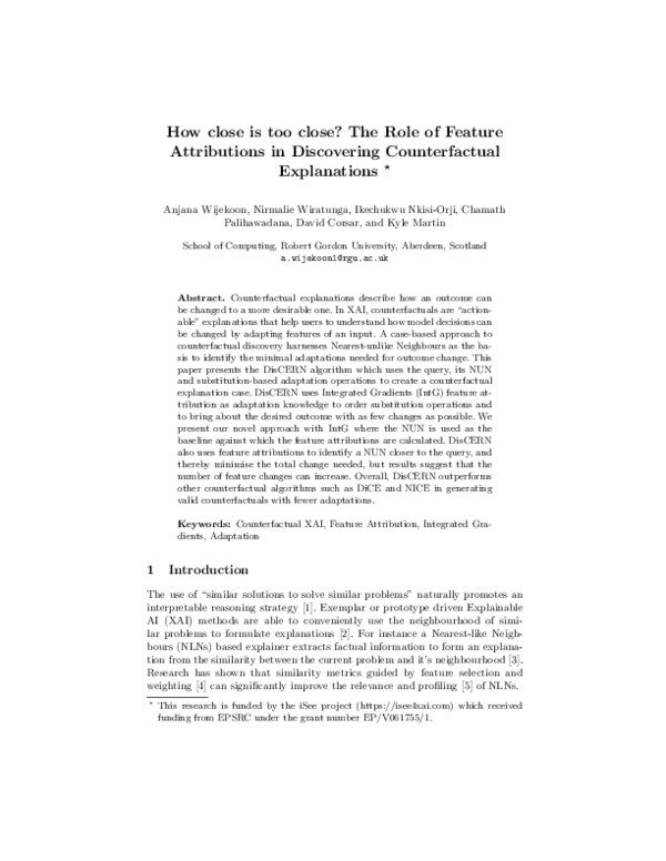 (PDF) How Close Is Too Close? The Role of Feature Attributions in ...