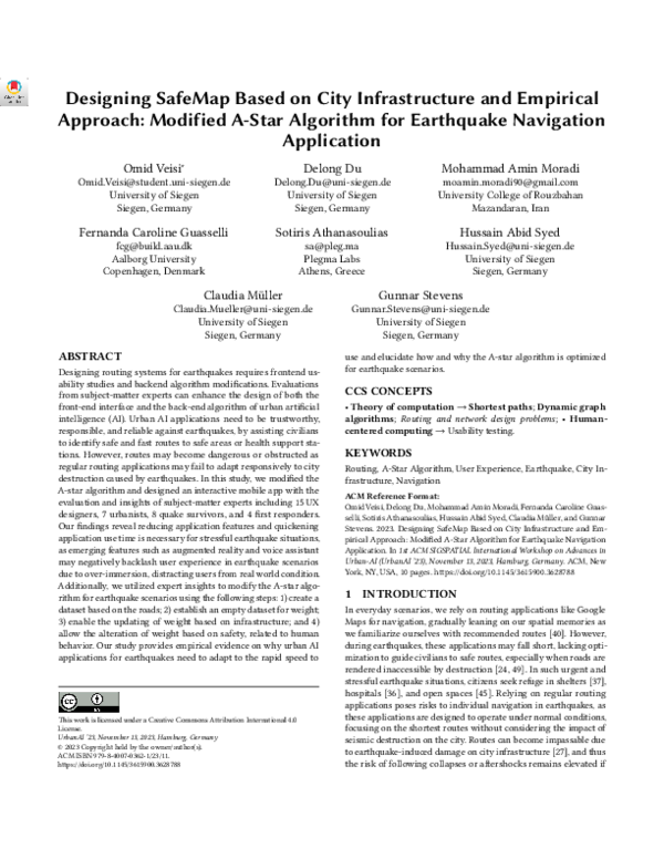 (PDF) Designing SafeMap Based on City Infrastructure and Empirical Approach: Modified A-Star ...