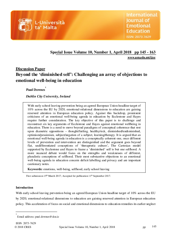 (PDF) Beyond the ‘diminished self’ : challenging an array of objections ...