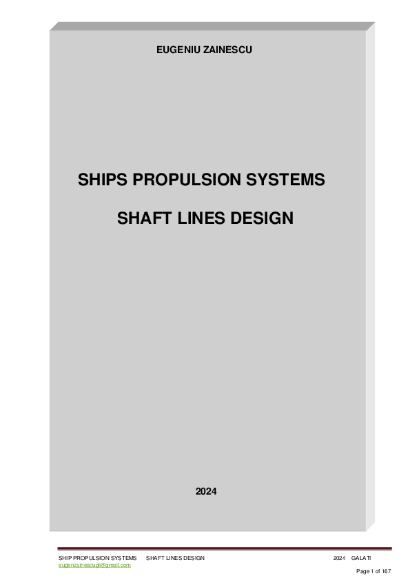 (PDF) Ships Propulsion Systems Shaft Lines Design