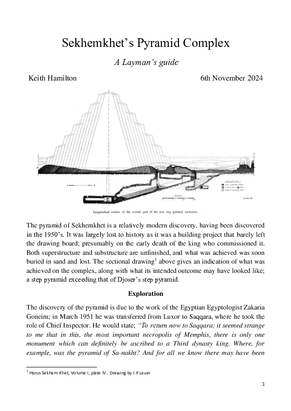 (PDF) Sekhemkhet's Pyramid Complex, A Layman's Guide