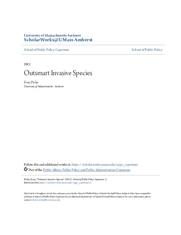 (PDF) Outsmart Invasive Species