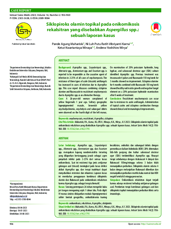 (PDF) Siklopiroks olamin topikal pada onikomikosis rekalsitran yang ...