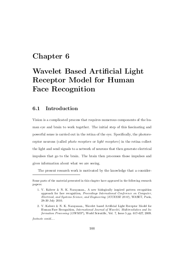 (PDF) Wavelet-Based Artificial Light Receptor Model for Human Face ...