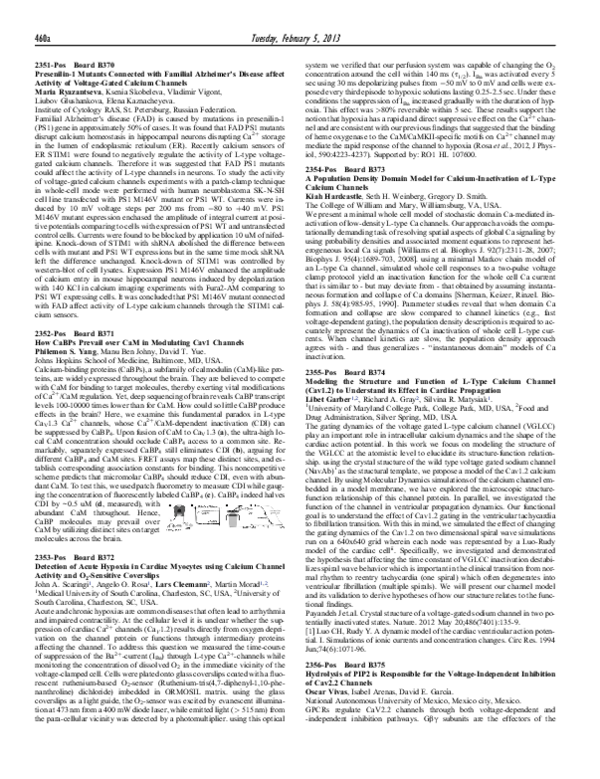 (PDF) Modeling the Structure and Function of L-Type Calcium Channel ...