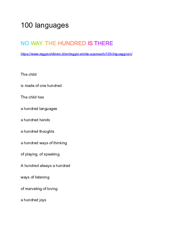 (PDF) Hundred Languages