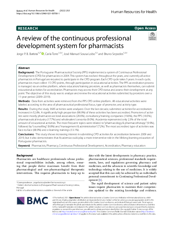 (PDF) A review of the continuous professional development system for ...