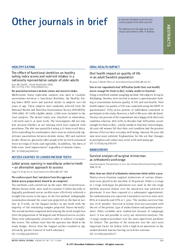 (PDF) Labial access opening in mandibular anterior teeth – an ...