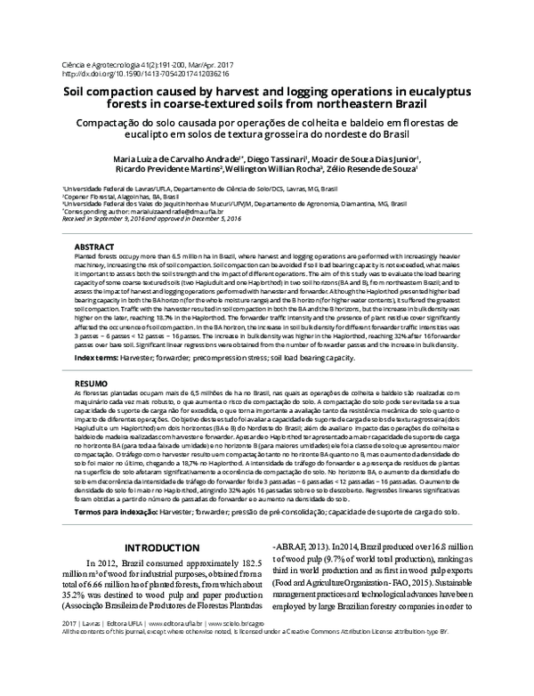(PDF) Soil compaction caused by harvest and logging operations in ...