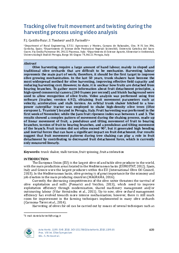 (PDF) Tracking olive fruit movement and twisting during the harvesting ...