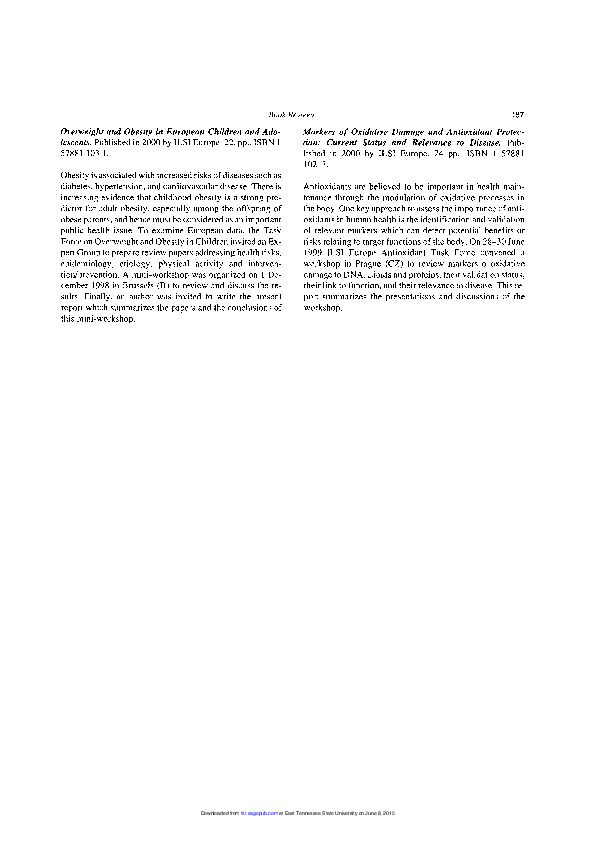 (PDF) Book Review: Markers of Oxidative Damage and Antioxidant ...