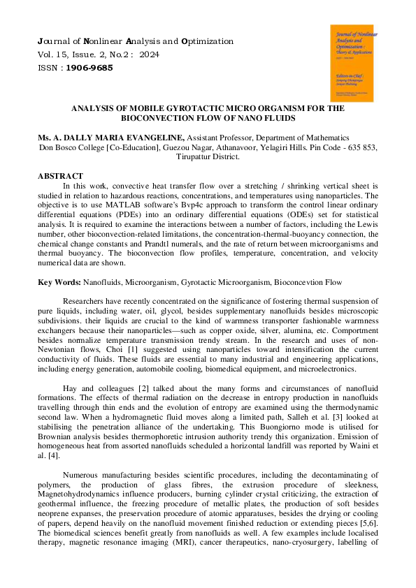 (PDF) Bioconvection Flow Analysis of Nanofluids