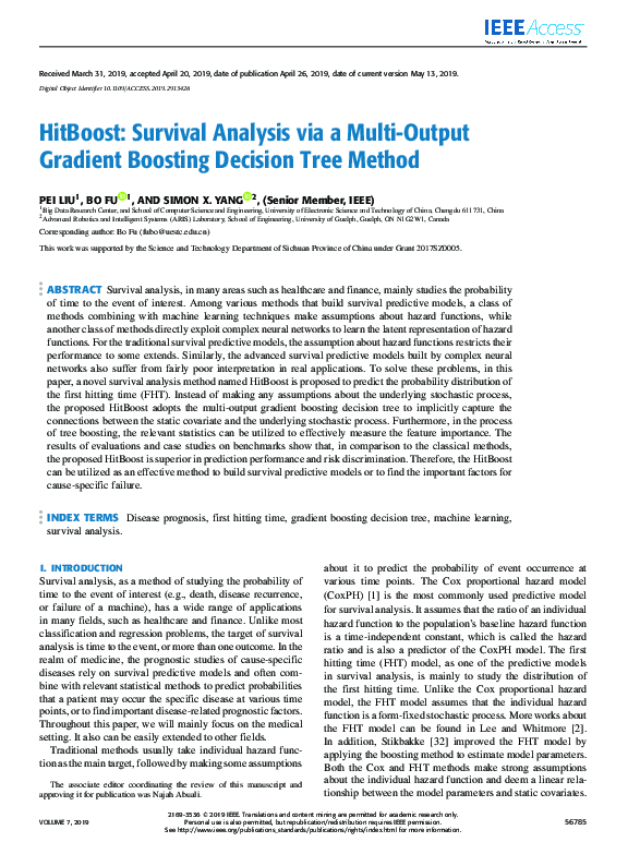 (PDF) HitBoost: Survival Analysis via a Multi-Output Gradient Boosting Decision Tree Method