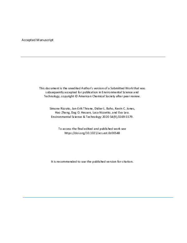 (PDF) Water Browning Controls Adaptation and Associated Trade-Offs in ...