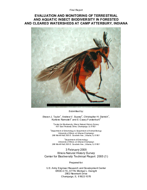 (PDF) Evaluation and monitoring of terrestrial and aquatic insect ...