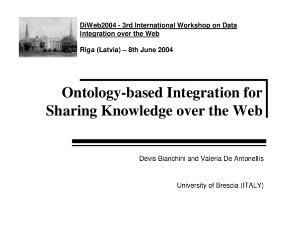 (PDF) Ontology-based integration for Sharing Knowledge over the Web