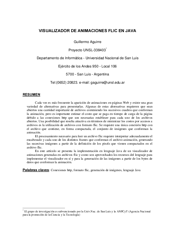 (PDF) Visualizador de animaciones flic en java