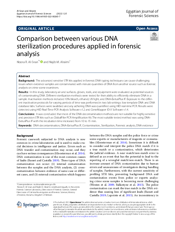 (PDF) Comparison between various DNA sterilization procedures applied ...