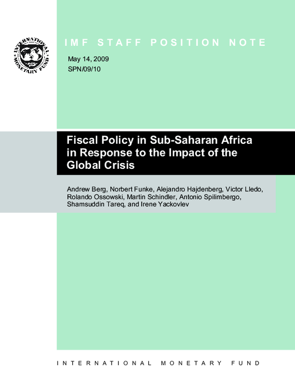 (PDF) Prepared by the Fiscal Affairs, African, and Research Departments ...
