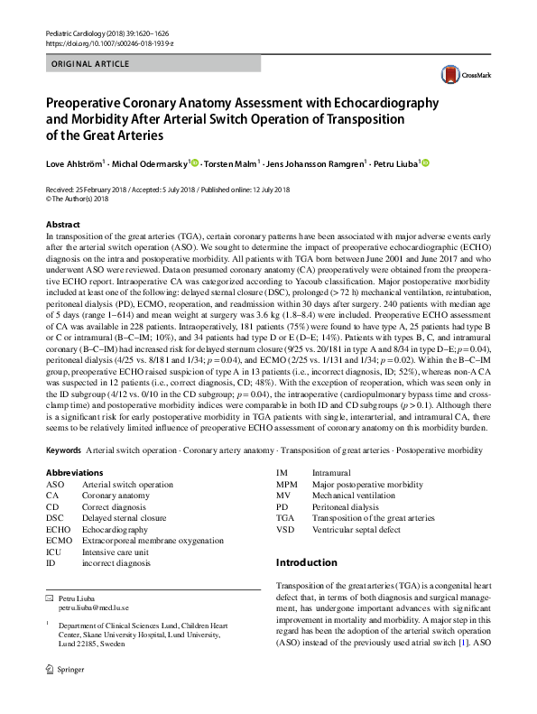 (PDF) Preoperative Coronary Anatomy Assessment with Echocardiography ...