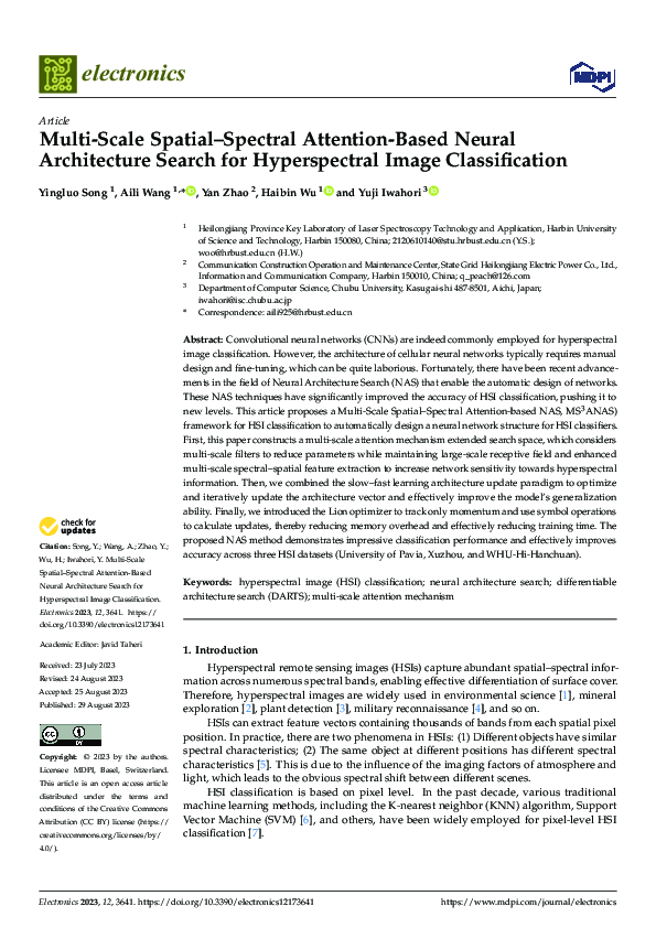 Pdf Multi Scale Spatial Spectral Attention Based Neural Architecture Search For Hyperspectral