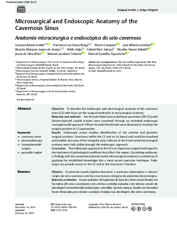 (PDF) Microsurgical and Endoscopic Anatomy of the Cavernous Sinus ...