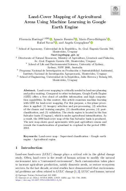 (PDF) Land-Cover Mapping of Agricultural Areas Using Machine Learning ...