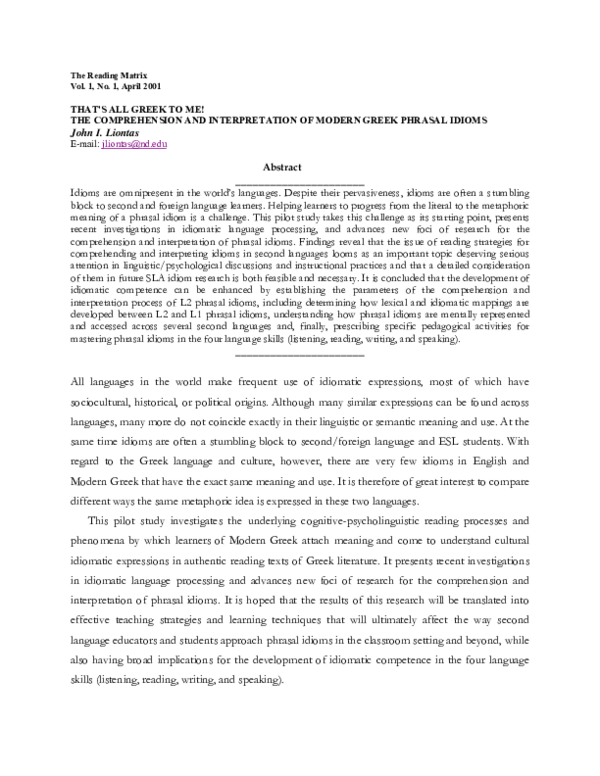 (PDF) Reading Proficiency, Reading Strategies, Metacognitive Awareness and L2 Readers