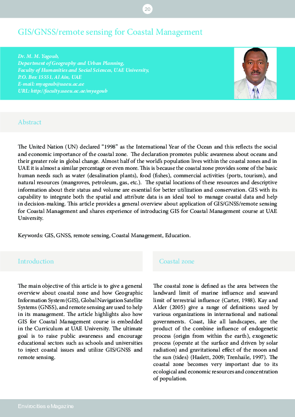 (PDF) Yagoub GIS for Coastal Management