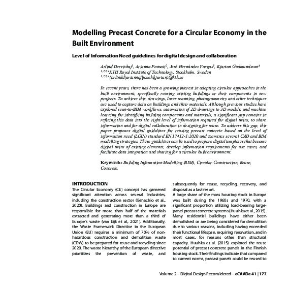 (PDF) Modelling Precast Concrete for a Circular Economy in the Built ...