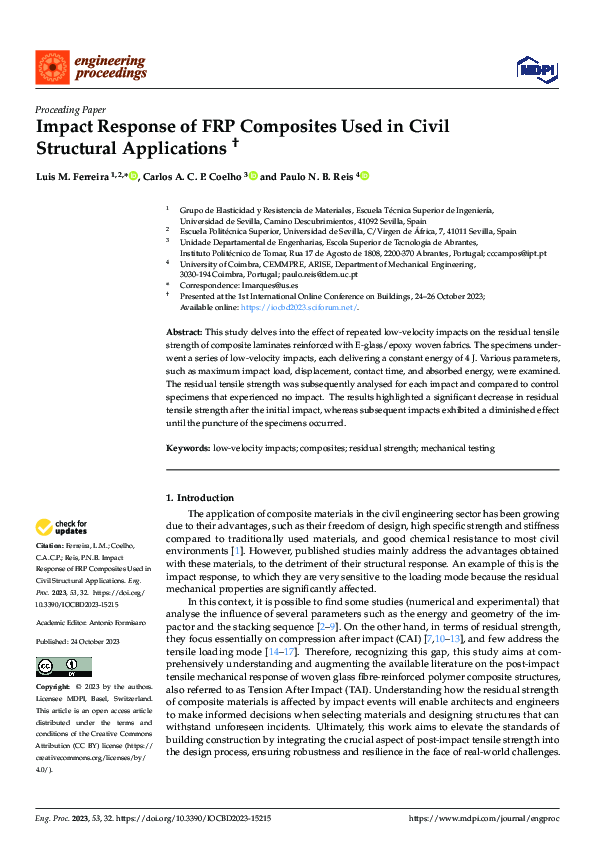 (PDF) Impact Response of FRP Composites Used in Civil Structural ...