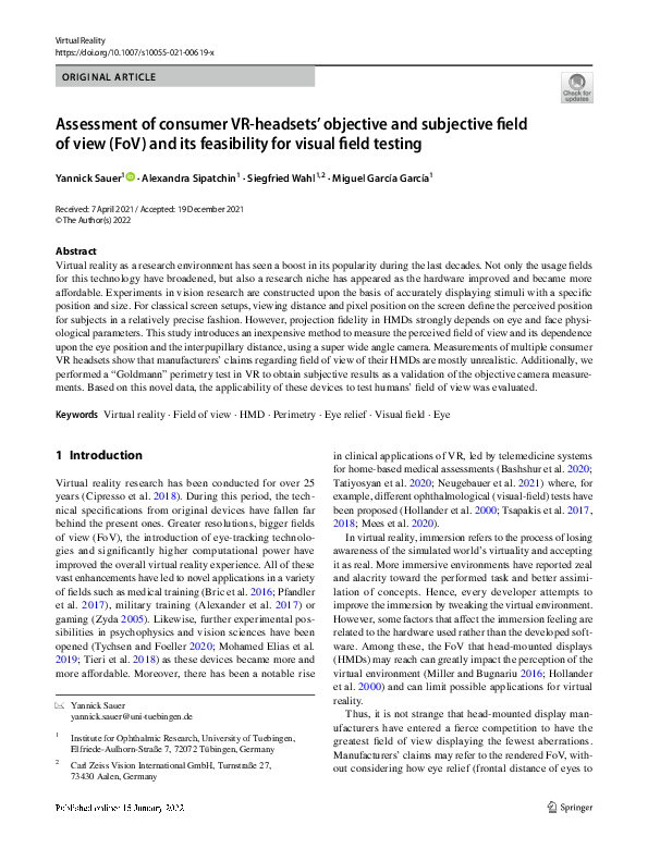 (PDF) Assessment of consumer VR-headsets’ objective and subjective ...