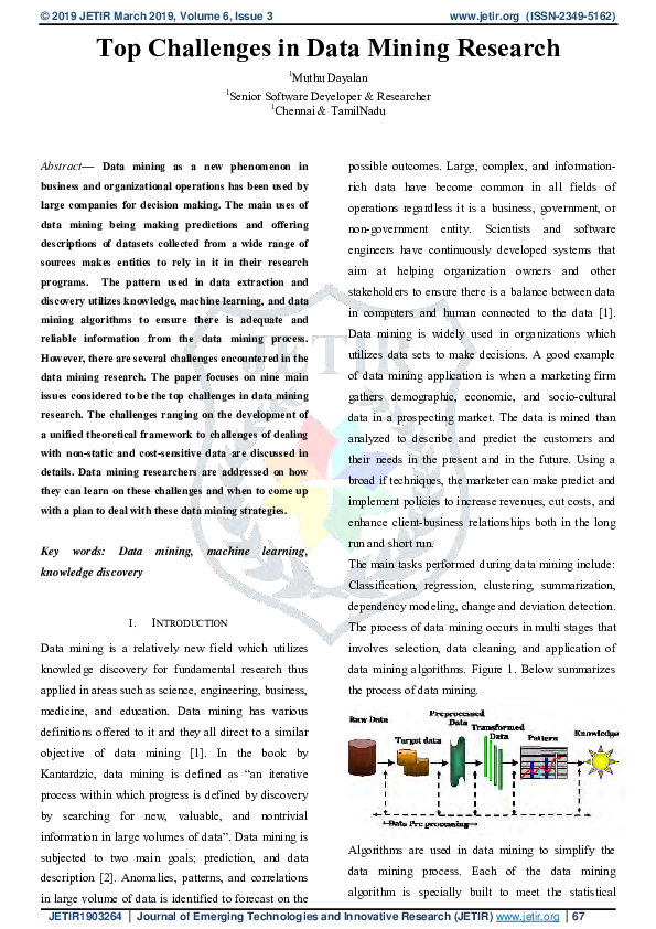 (PDF) Top Challenges in Data Mining Research