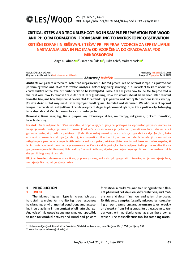 (PDF) Critical steps and troubleshooting in sample preparation for wood ...