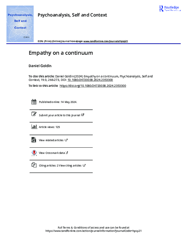 (PDF) Empathy on a continuum