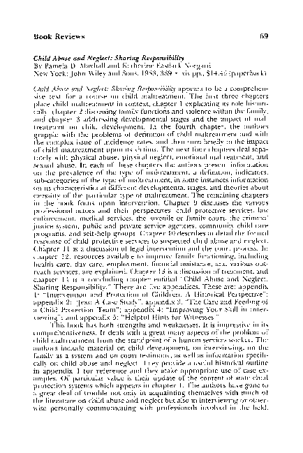 (PDF) Child abuse and neglect: Sharing responsibility