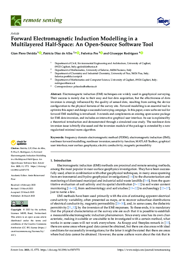 (PDF) Forward Electromagnetic Induction Modelling in a Multilayered ...