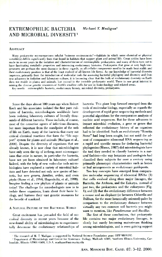 (PDF) Extremophilic Bacteria and Microbial Diversity