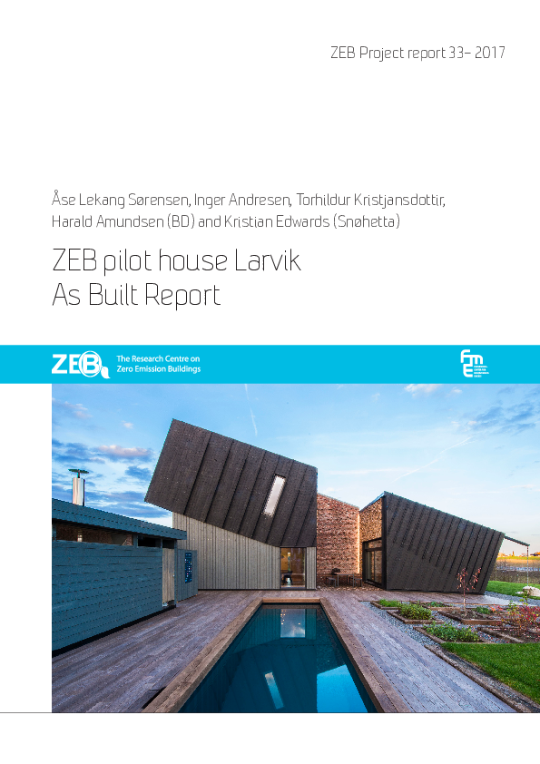 (PDF) ZEB pilot house Larvik. As Built Report