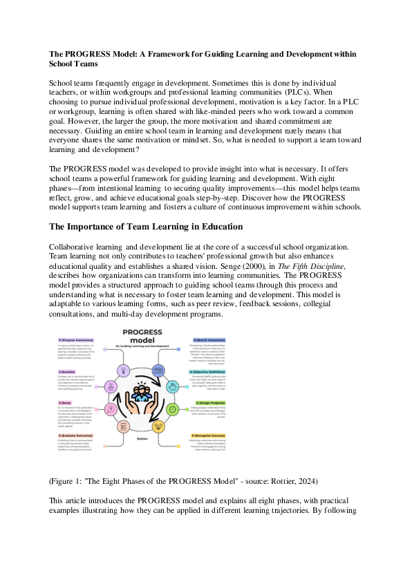 (PDF) The PROGRESS Model- A Framework for Guiding Learning and ...